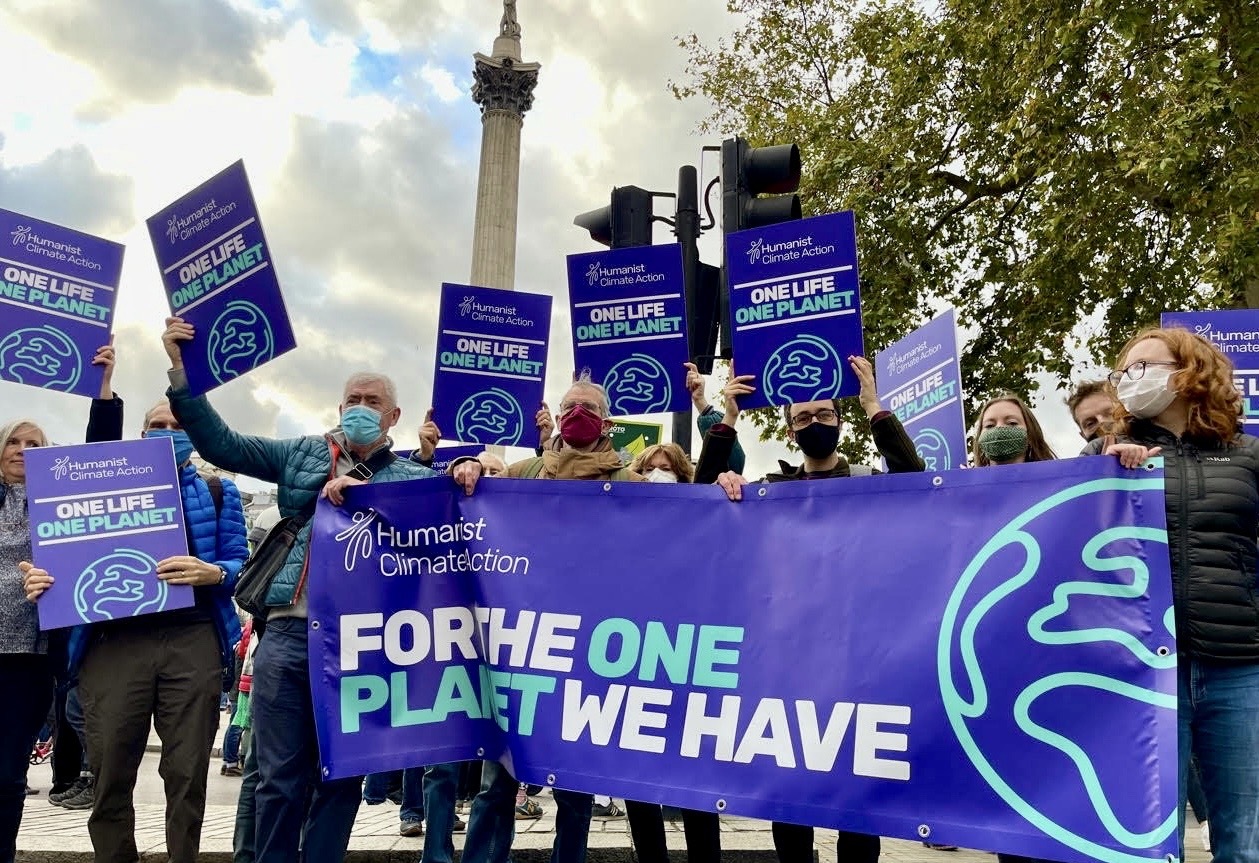 Humanists march for Climate Action at COP26